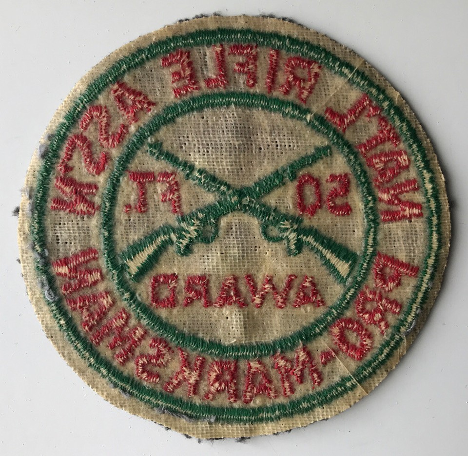 Vintage NRA National Rifle Association 50 Foot Pro Marksman Patch ...