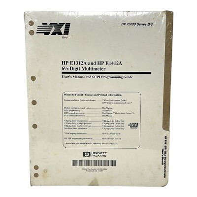 HP E1312A & E1412A USER'S MANUAL SCPI PROGRAMMING GUIDE | eBay
