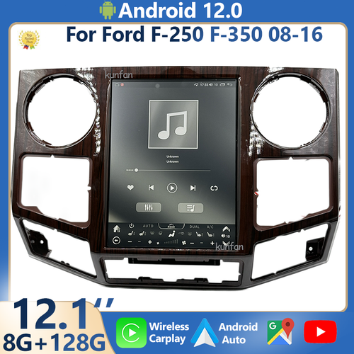 Android 12.1" 128g Gps Navi Receivers Stereo Radio Screen For Ford F250 ...
