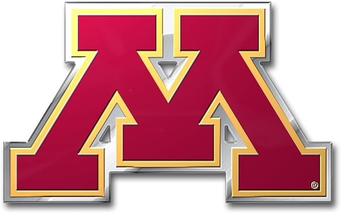 Minnesota Golden Gophers Color Emblem Sticker Decal Aluminum Metal Car ...