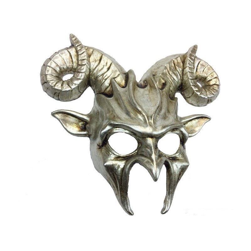 GOAT RAM ARIES SHEEP KRAMPUS STEAMPUNK COSTUME MASK HORNS DEMON DEVIL ...