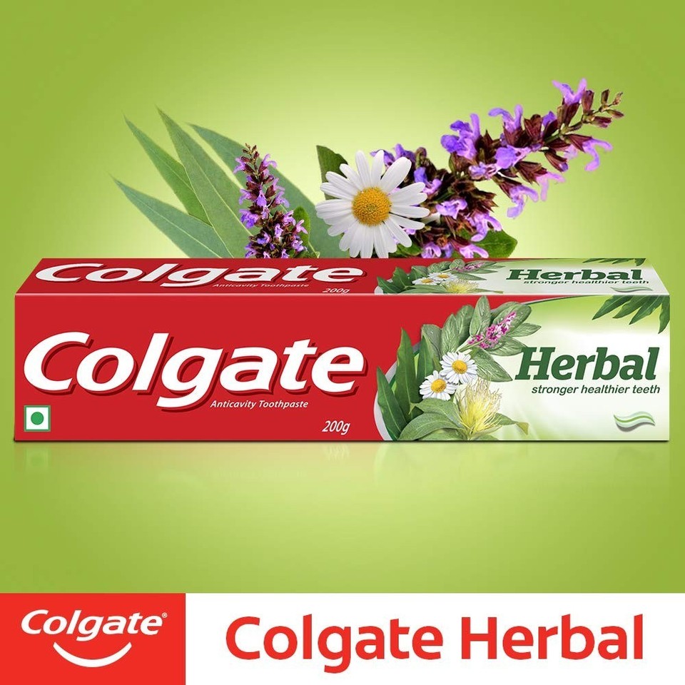 Pure herbal Colgate toothpaste with natural herbs for healthy strong ...