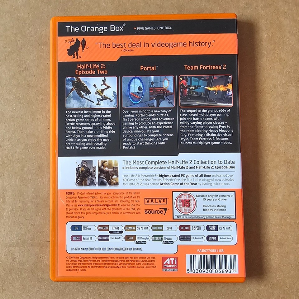 The Orange Box (PC Windows, 2007) - Half-Life 2 - Team Fortress 2 ...