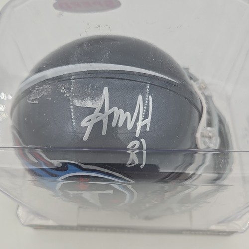 Austin Hooper signed Tennessee Titans Riddell Navy Mini Helmet w/ JSA ...