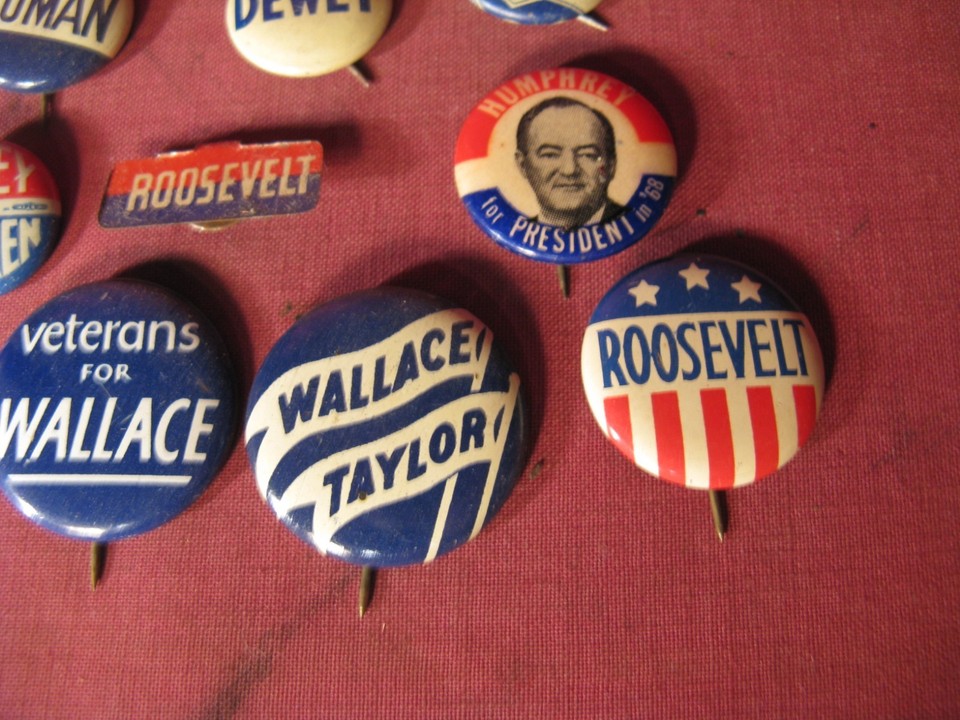 Lot Vintage Political Presidential Campaign Pinback Buttons | eBay
