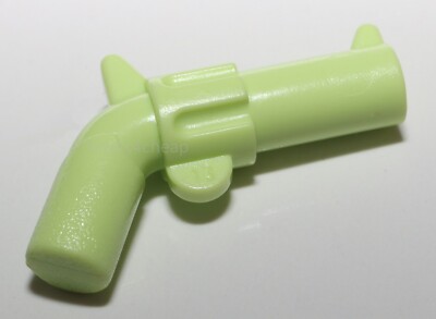 Lego 3x Yellowish Green Minifig Weapon Gun Pistol Revolver Large Barrel ...