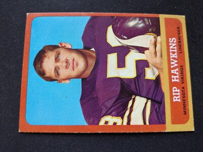 1963 Topps Football Card # 106 Rip Hawkins - Minnesota Vikings (VG/EX ...