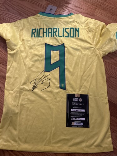 Richarlison Signed Autograph AUTO NIKE SOCCER Jersey Brazil US COA ...
