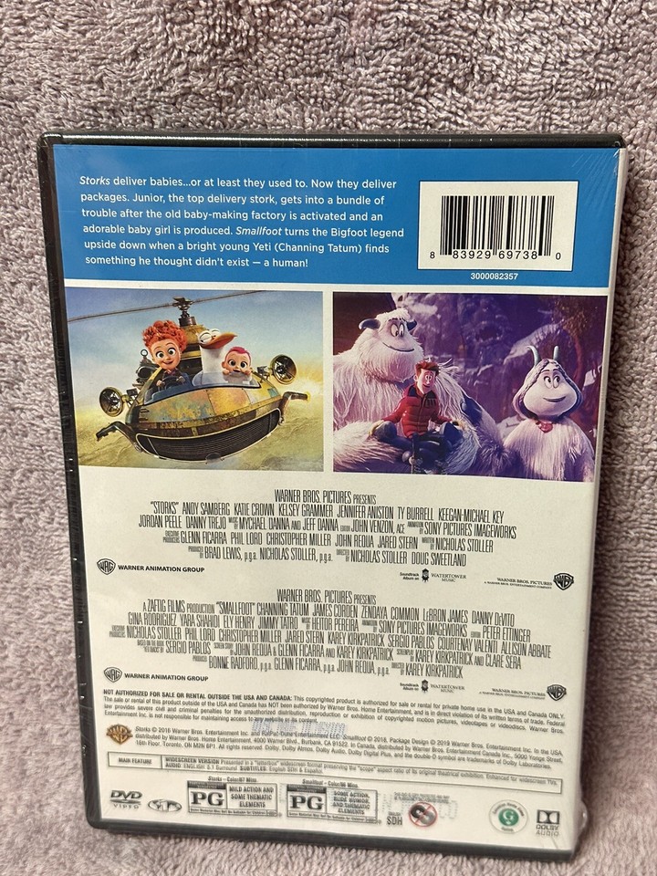 Storks/Smallfoot (DVD) 2 Film Collection - NEW & SEALED 883929697380| eBay