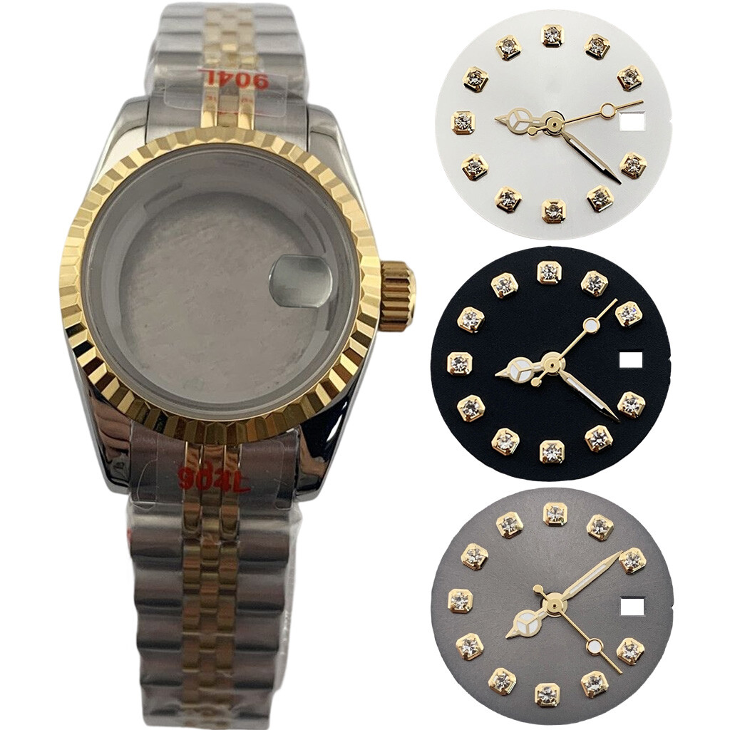 26mm Fit NH05 NH06 Movement Sapphire glass White black gray dial Watch ...