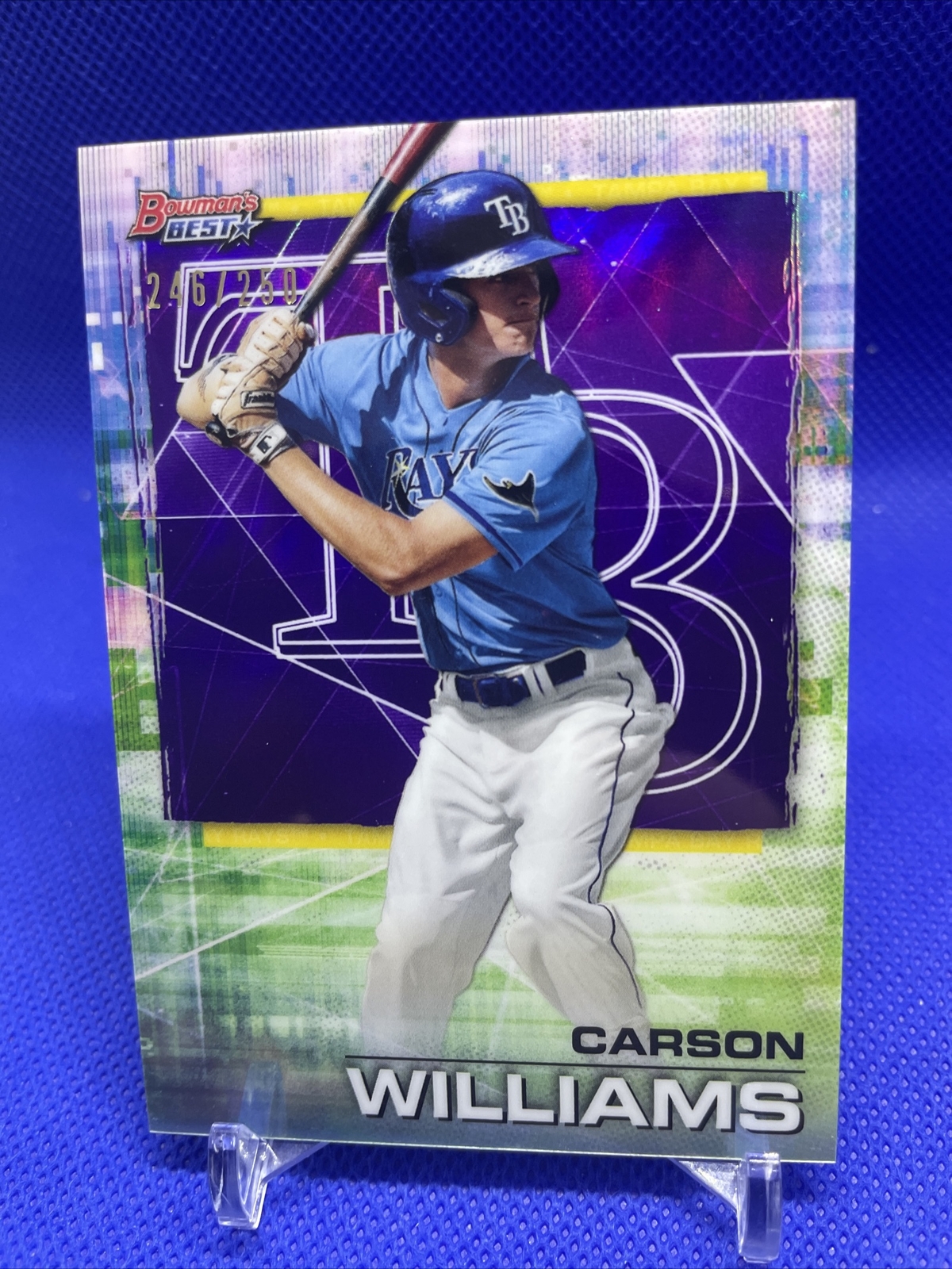 2021 Bowman's Best CARSON WILLIAMS Purple Refractor #/250 Tampa Bay ...