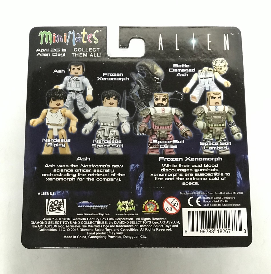 Diamond Select Toys Minimates Alien Series 3 Ash and Frozen Xenomorph ...