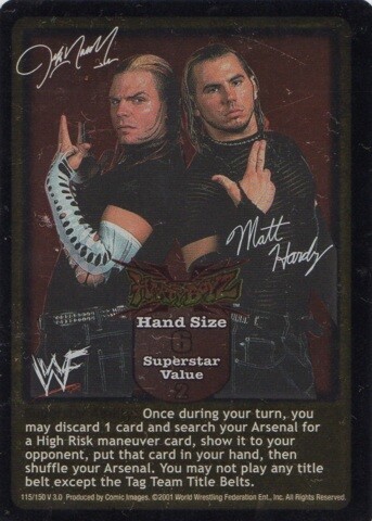 WWE: Hardy Boyz Superstar Card for Hardy Boys [Played] Raw Deal ...