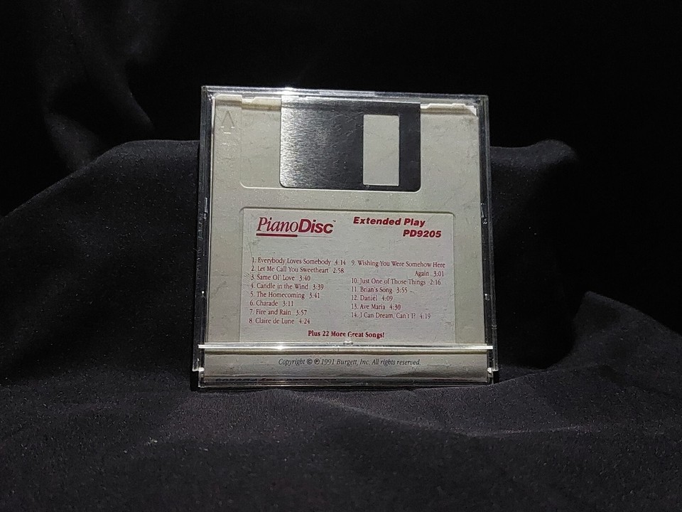 PianoDisc Software "Extended Play" Floppy Disk PD9205 Piano Player ...