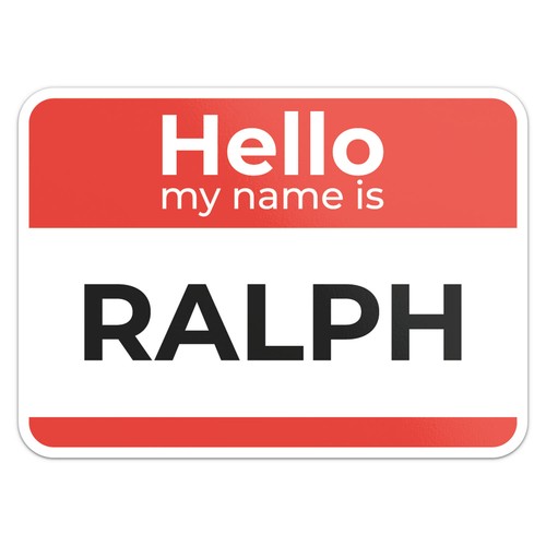 Hello My Name Is Ralph Sticker Vinyl Car Bumper Decal | eBay