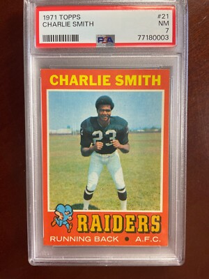 1971 Topps FB Card #21 Charlie Smith PSA 7 NM 0003 | eBay