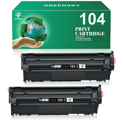 2 Black 104 FX9 FX10 Toner Cartridge For Canon 104 ImageClass MF4350D ...