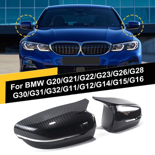 Carbon Fiber Side Mirror Cover Caps For BMW G20 G21 G22 G30 G31 G11 G14 ...