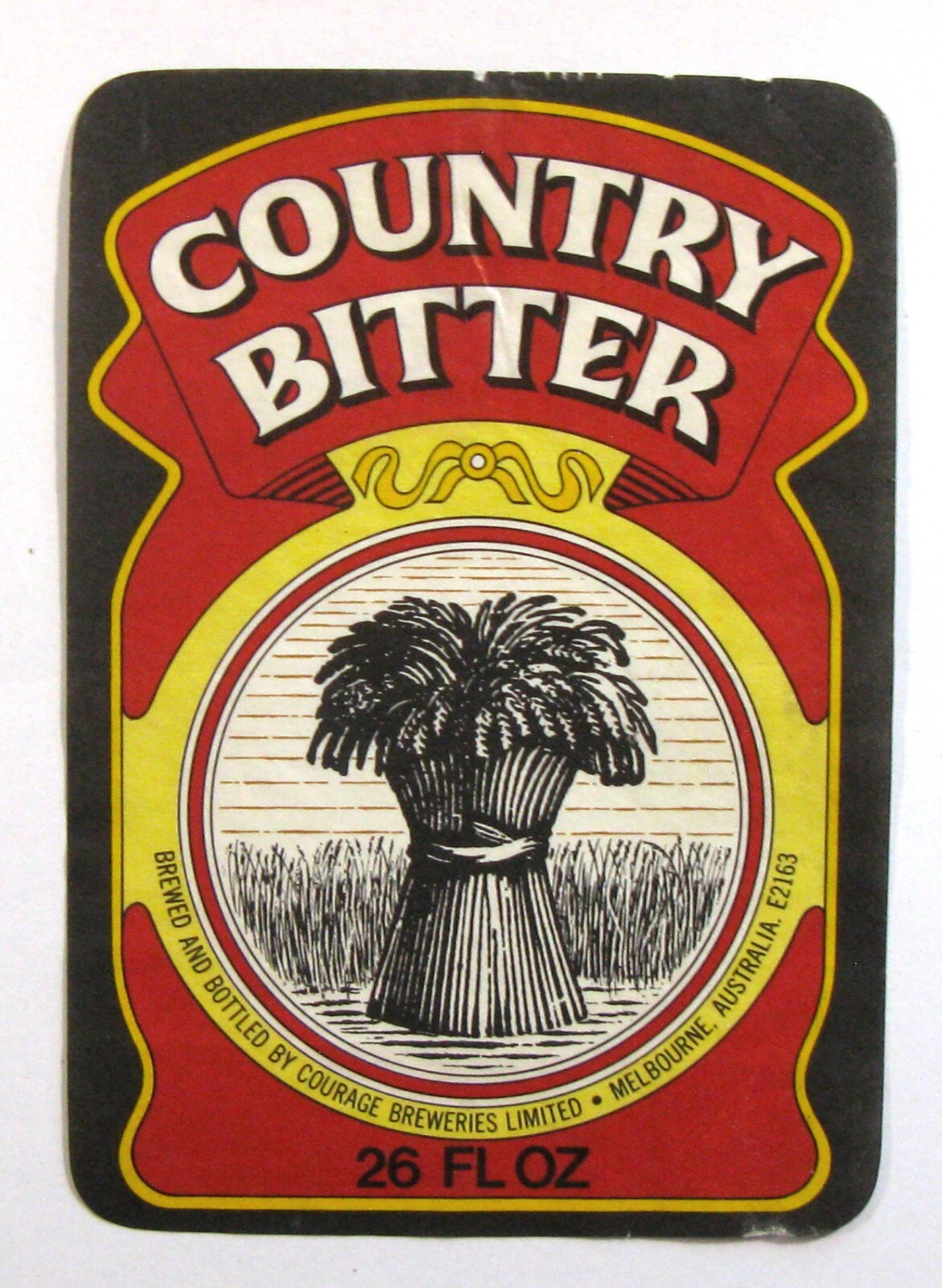 Courage Breweries Ltd COUNTRY BITTER beer label AUSTRALIA 26oZ. | eBay