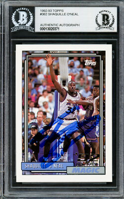 SHAQUILLE SHAQ O'NEAL AUTOGRAPHED 1992-93 TOPPS ROOKIE CARD MAGIC ...