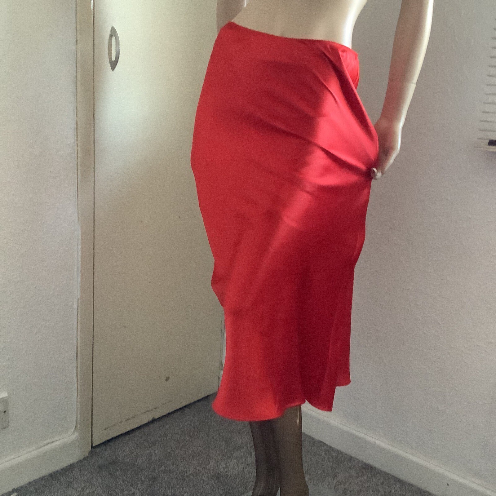 Top Shop Tangerine Slinky Shiny Satin Slip Skirt sz 12 (EU 40) | eBay