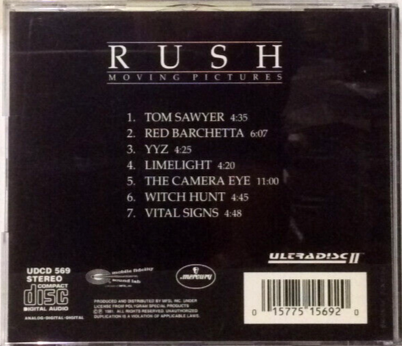 Rush - Moving Pictures MFSL CD (24 KT Gold CD, Remastered) | eBay