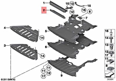 Genuine BMW E84 X1 SUV Radiator Seal Cover Trim Panel OEM 51752990839 ...