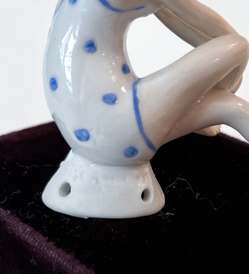 VTG Lady Bathing Beauty Pin Cushion Figurine Half Doll Porcelain Old ...