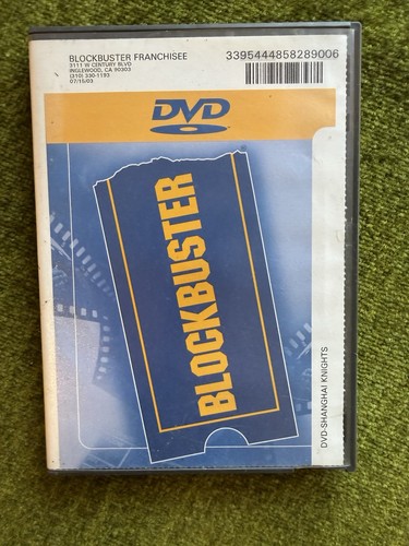 RARE Y2K Blockbuster Video DVD Movie Rental Case W/ Shanghai Knights ...