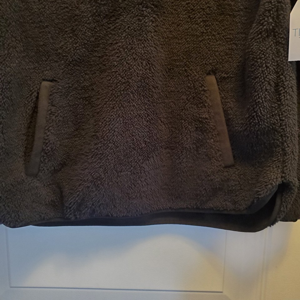 Time & Tru black fleece qtr zip/pocket pullover womens sz. M | eBay