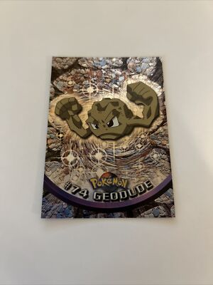 1999 Topps TV Animation Pokemon Geodude #74 Holo Starburst Foil Card ...