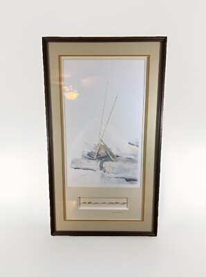 KEN HULL Catskill Fly Fishing Lure Display Shadow Box Art Framed w ...