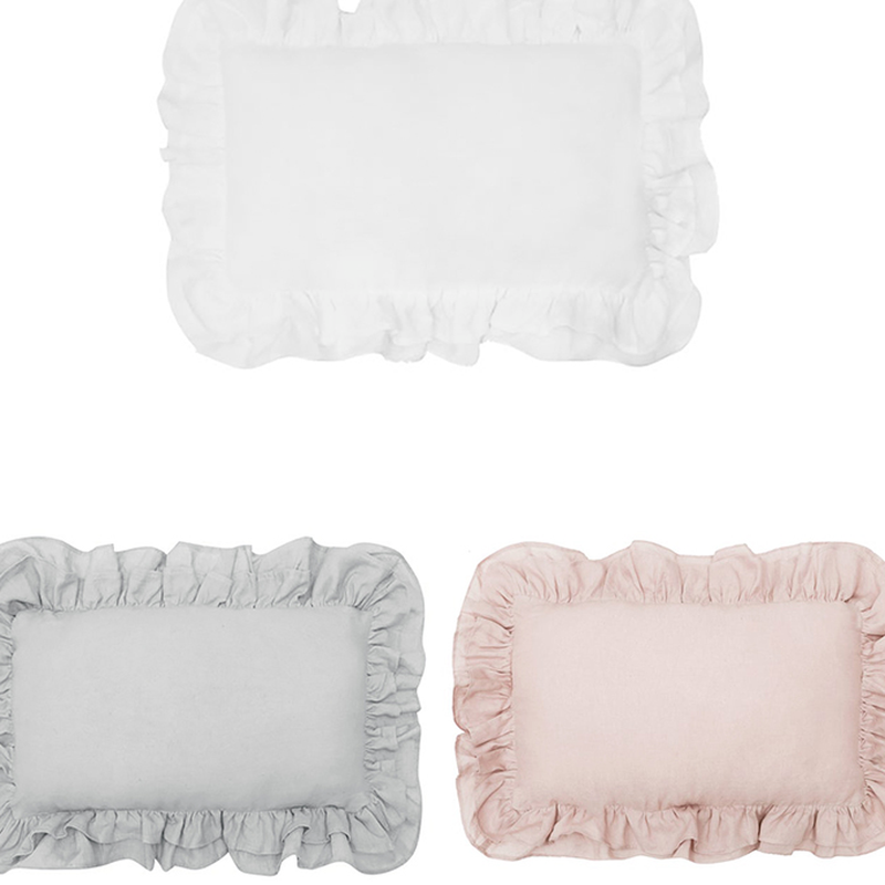 1PC 48X74cm Vintage Style Ruffled Linen Pillowcase Bedding Pillow Cover ...