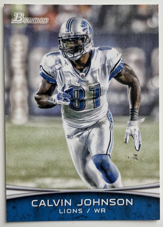 (18) Calvin Johnson Football Card Lot (RC) - Georgia Tech, Detroit ...