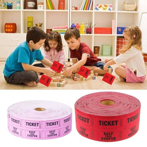 Coated Paper Events Tickets Solid Color Lottery Ticket Labels Roll ...
