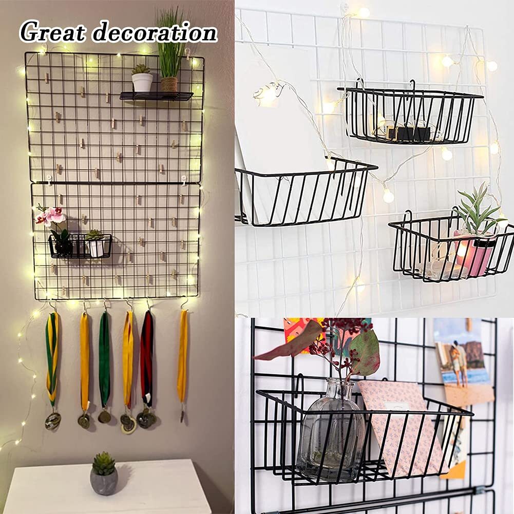3 Pack Wall Grid Panel Hanging Wire Basketwall Storage And Display ...