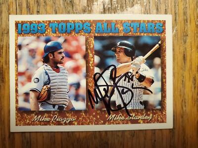 Mike Stanley ~ New York Yankees ~ 93 Topps ~ Signed Autographed Card ...