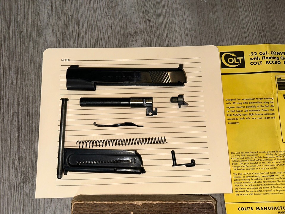 VINTAGE COLT 22 LR Government Conversion 45 KIT IN ORIGINAL BOX | eBay