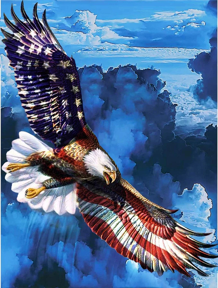 American Flag Eagle Crying