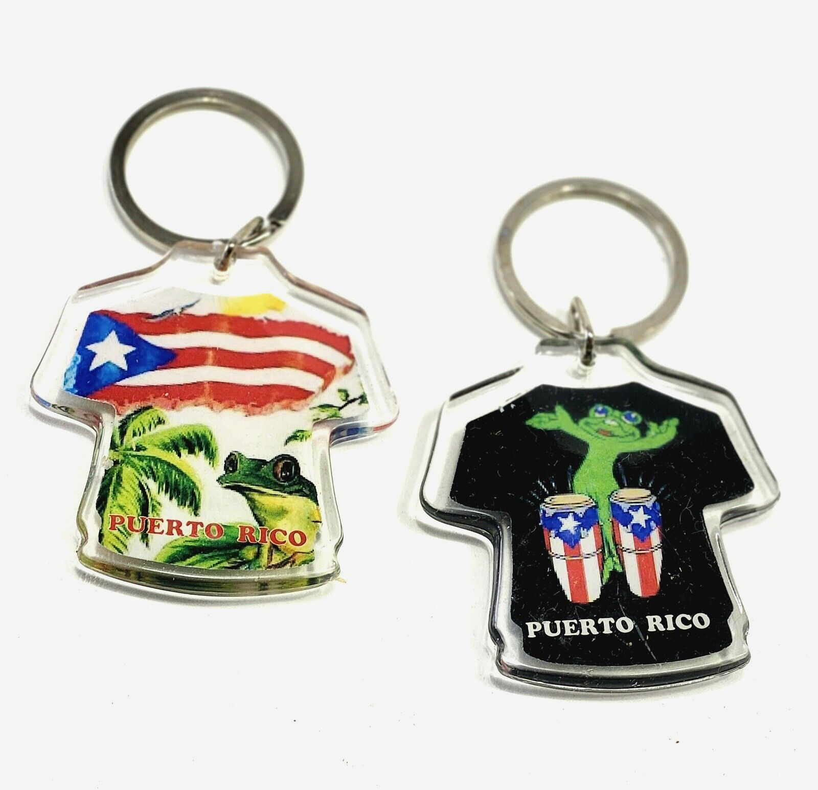 Key Chain Puerto Rico Flag Conga Coqui Isla Vacation Souvenir Gift ...