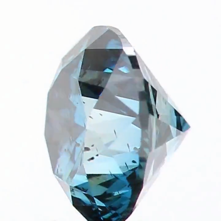 0.50 Ct Natural Loose Round Shape Diamond 4.80 MM Blue Color Diamond ...
