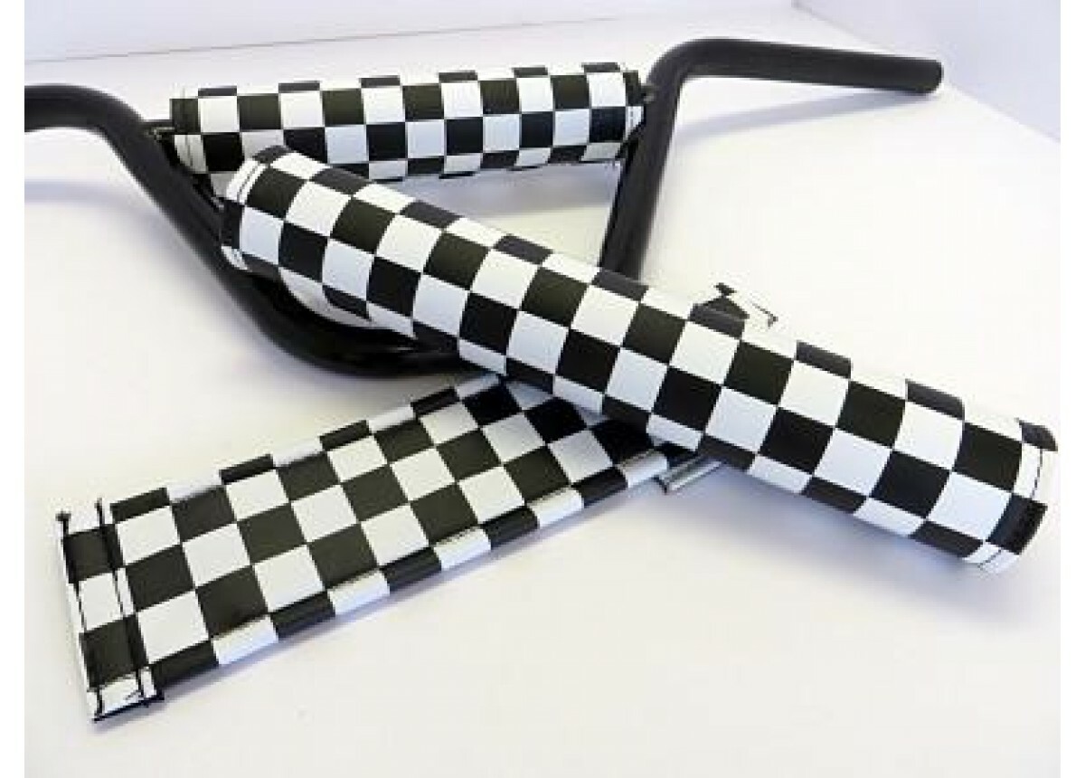 Old School BMX Flite Checkers Nylon Pad Set No logo - 3 Colours ...
