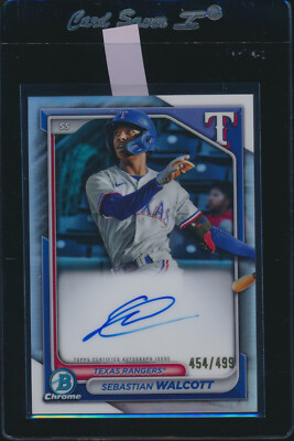 SEBASTIAN WALCOTT AUTO 2024 Bowman Chrome Autograph REFRACTOR/499 ...