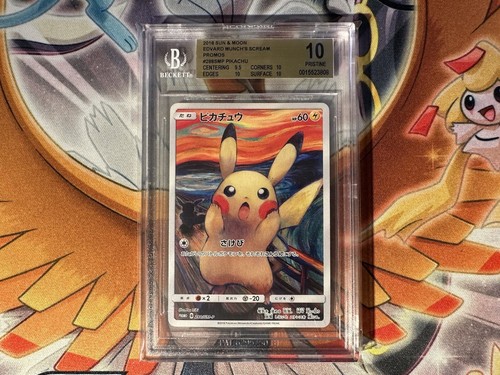Pokemon Japanese Edward Munch’s Scream Pikachu 288/SM-P Promo BGS ...