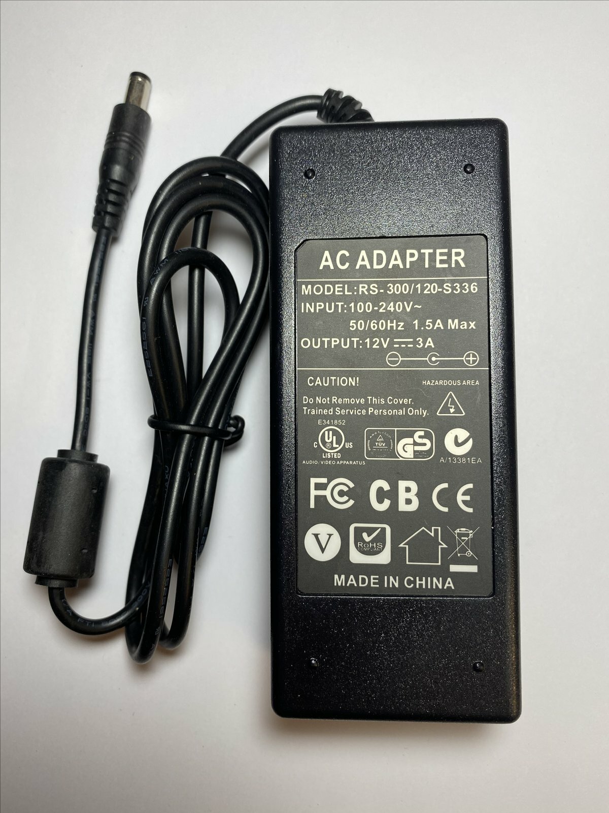 12V 3A AC-DC Switching Adaptor Power Supply PSU 5.5mm x 2.1mm RS-300/ ...