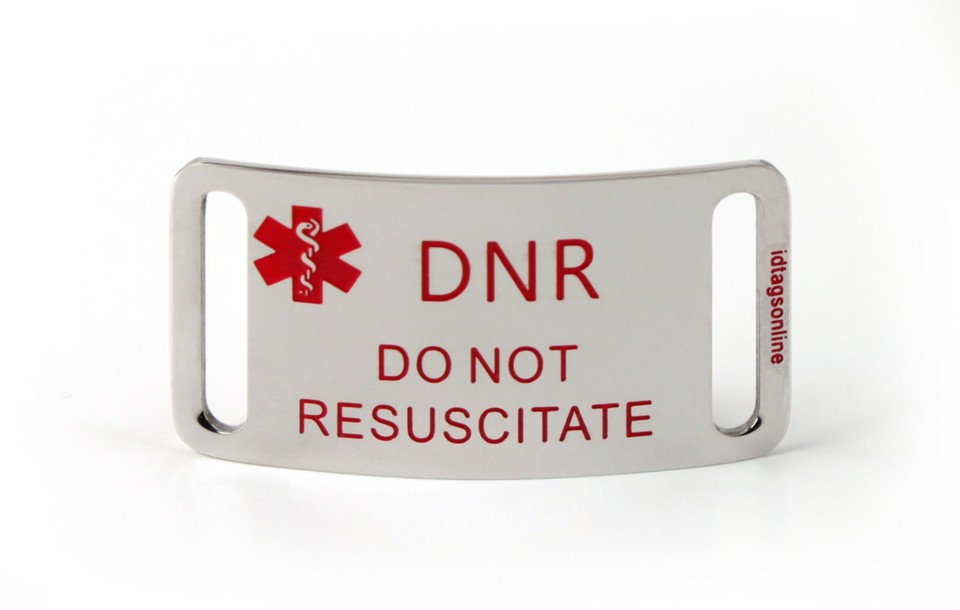 DNR DO NOT RESUSCITATE Sport Medical Alert ID Bracelet. Free Emergency ...