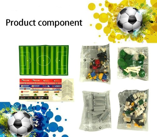 Soccer field building blocks set, soccer game stadium, mini ... Ships ...