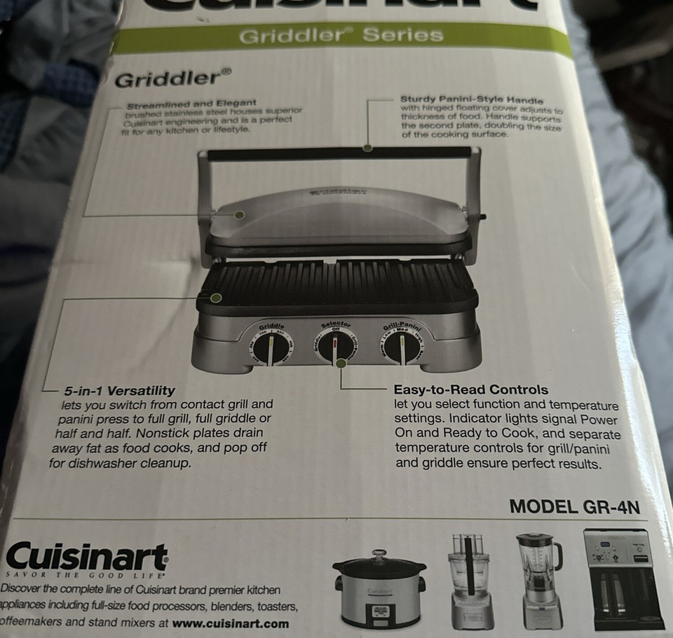 Cuisinart GR-4N 5-in-1 Grill Griddler Panini Maker Set 841434138941 | eBay