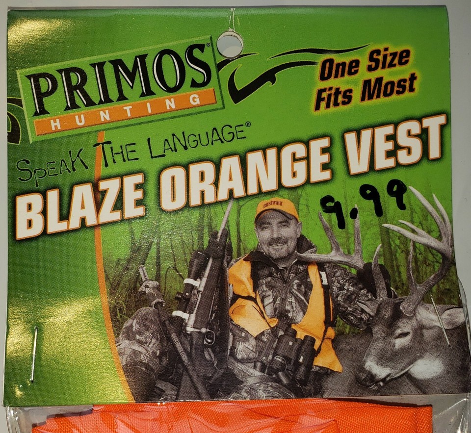 Primos Blaze Orange Vest - Adult Size #6365 | eBay