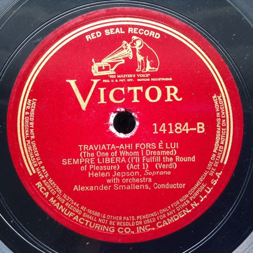 Helen Jepson With Orchestra Conducted By Alexander Smallens - Vissi D ...